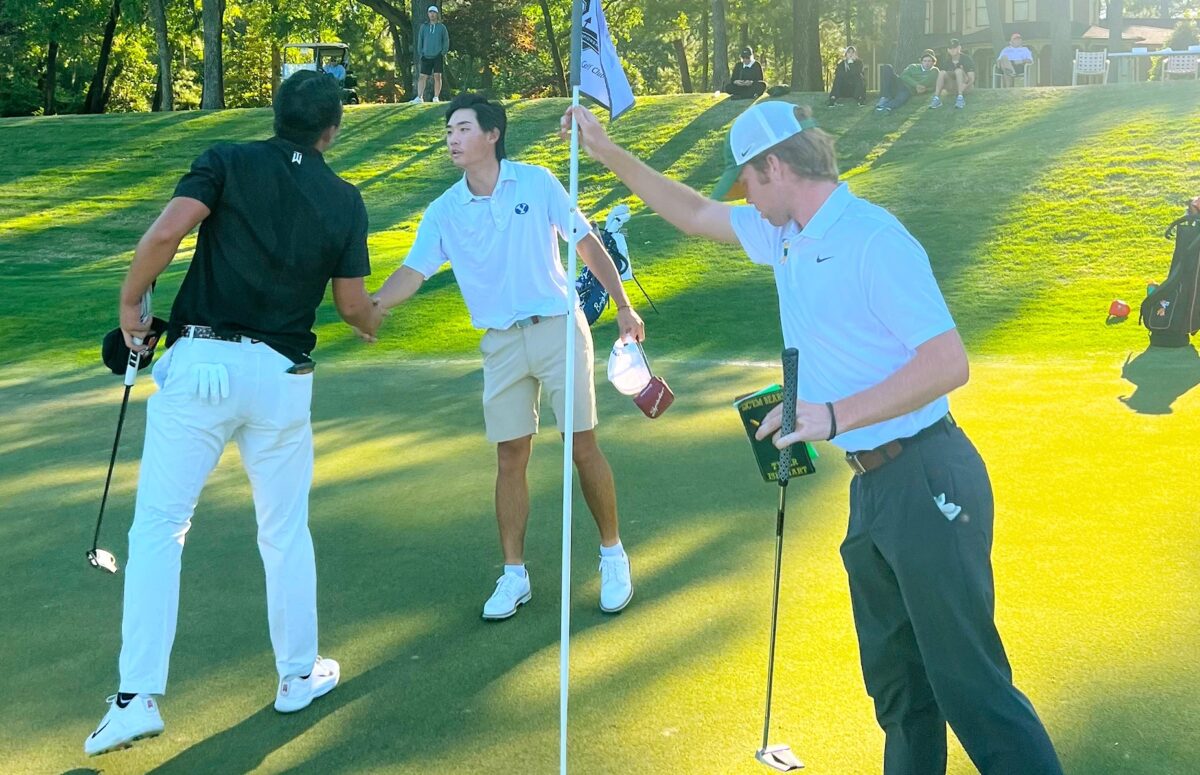 BYU holds one-shot lead after first round of Big 12 Golf Championship ...